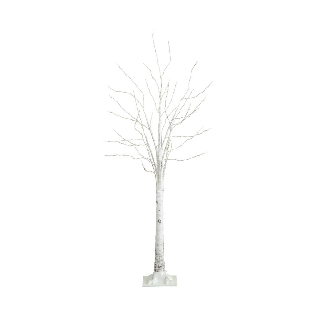 Nearly Natural 5' Lighted Birch Tree with 240 Warm White LED Lights