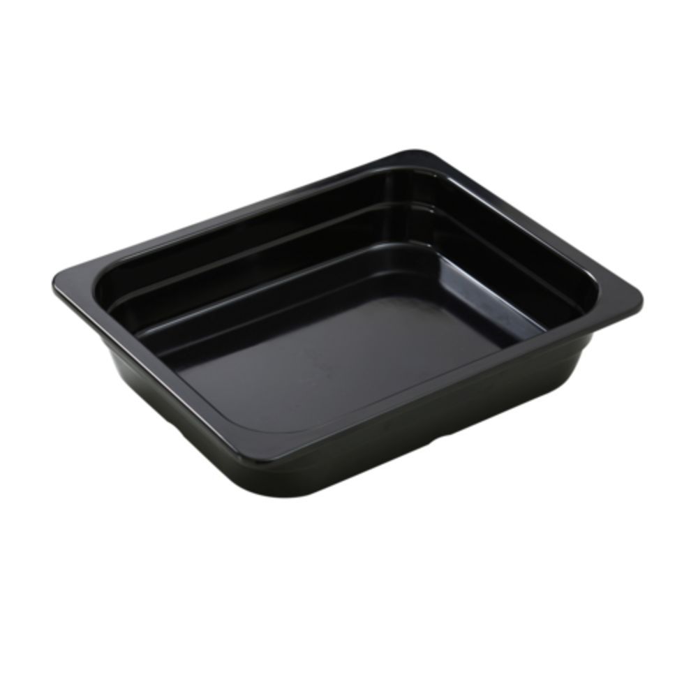 Yanco GN Pan Melamine 12.8" X 10.43" X 2.56" / 325 X 265 X 65mm PAN ,GN 1/2, 2.3L BLACK - 6 per case