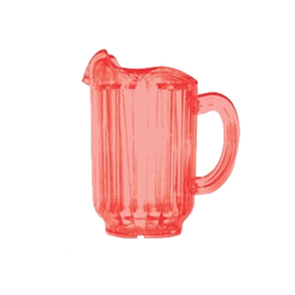 Yanco Pitcher Plastic 3 SPOUT PLASTIC PITCHER RED 60 OZ - 12 per case