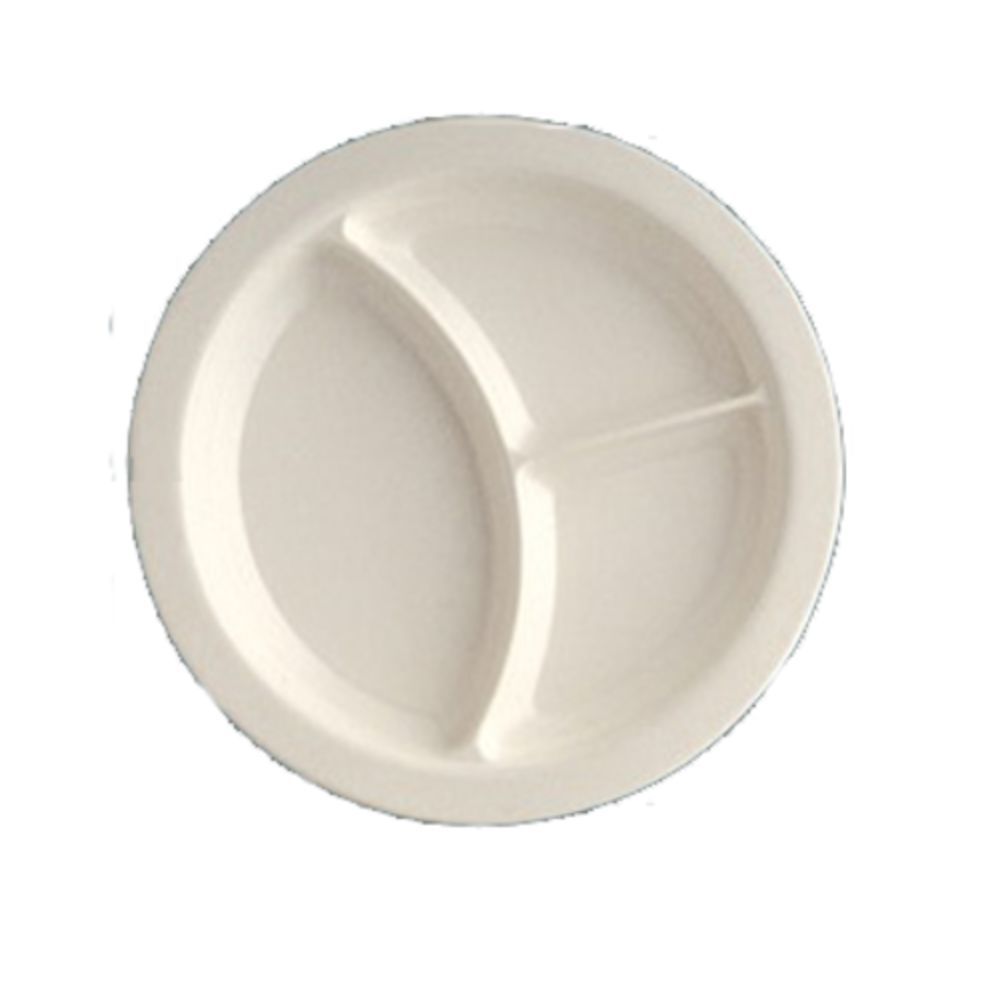 Yanco Compartment Collection Melamine 9" 3-COMPARTMENT PLATE W/DEEP ...