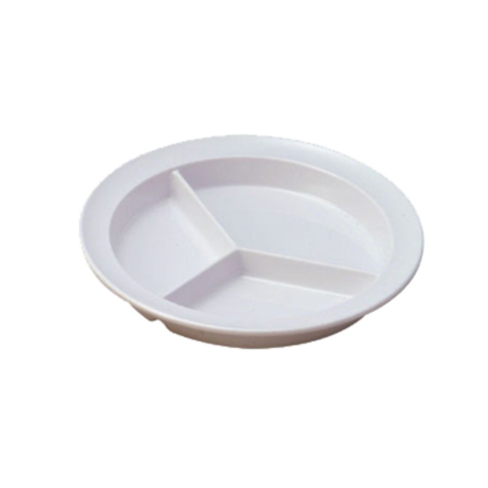 Yanco Nessico Melamine 9" DEEP COMPARTMENT PLATE WHITE - 24 per case