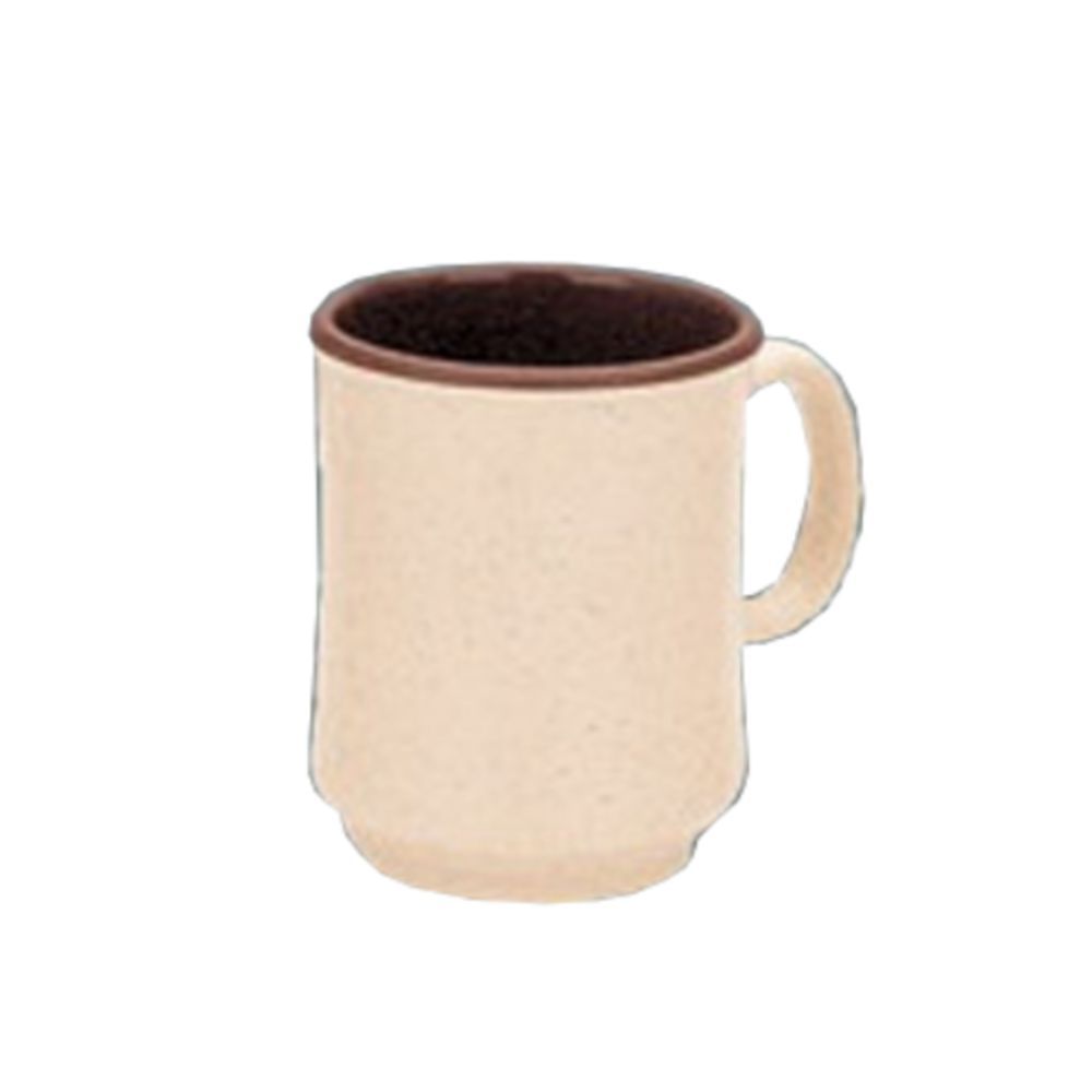 Yanco Sesame Melamine 3" X 3 3/4"H TWO TONE COFFEE MUG - 8 OZ - 48 per case