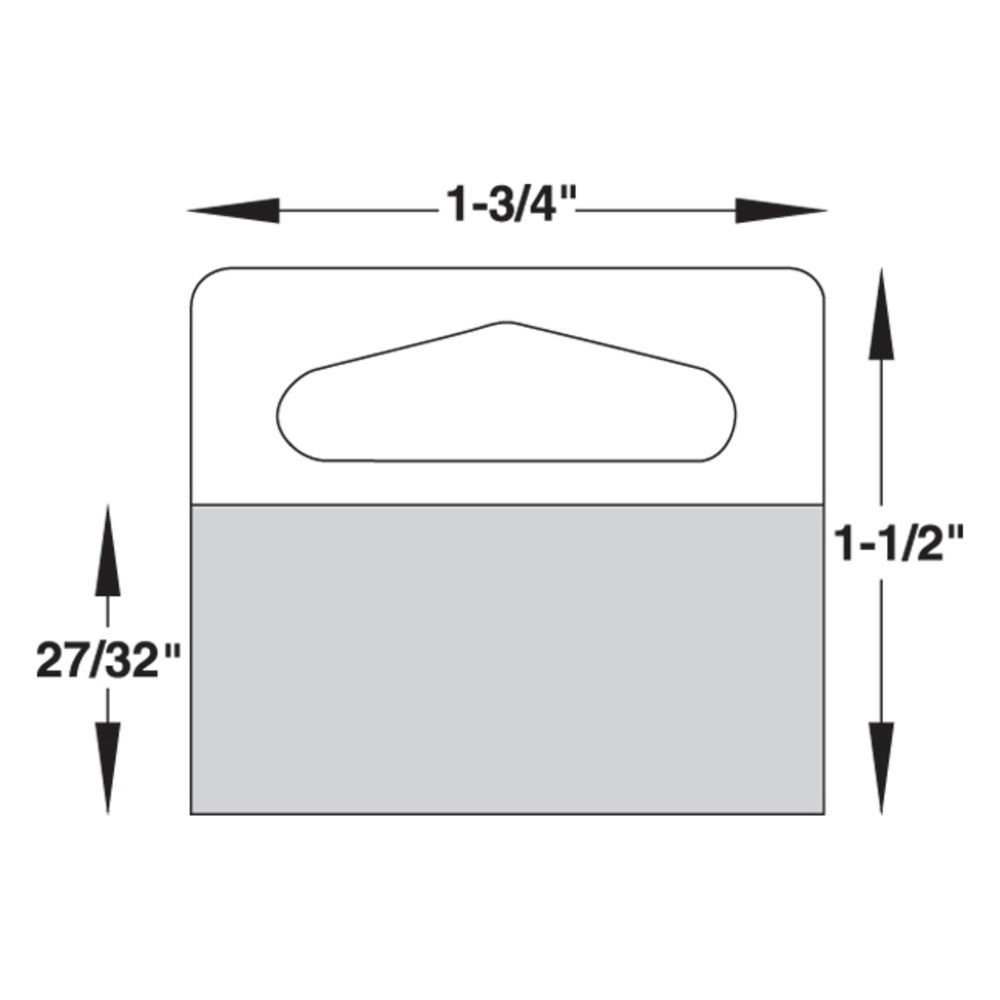 3/4 x 1 15/32 Hang Tabs Pack of 100 tillescenter Retail Store Fixtures ...