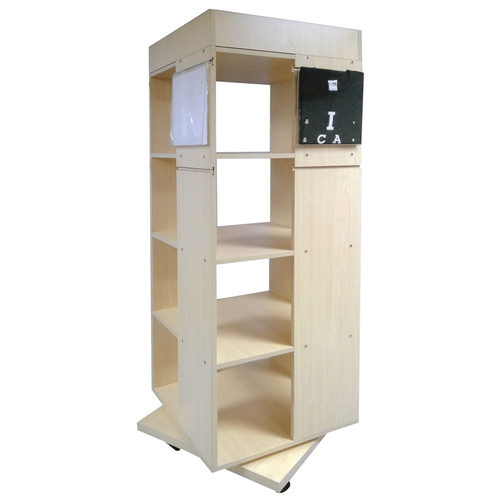 Retail Store Display Slatwall Merchandiser Rotating Countertop Display ...